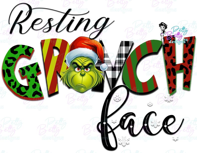 Resting Grinch Face - DTF Digital Design - PNG - Etsy