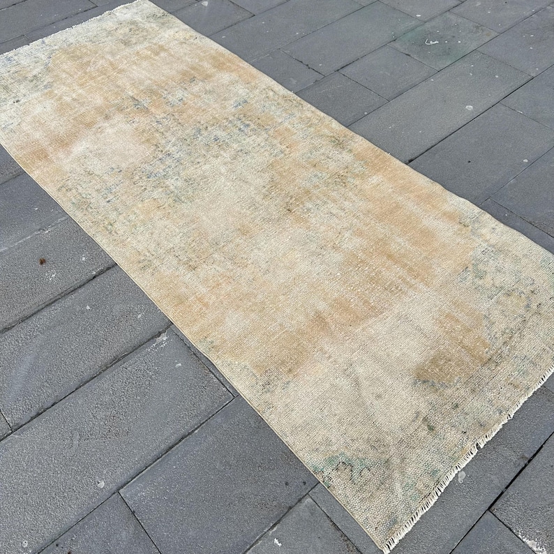 Vintage Turkish Rug 3.37x8.2 Ft (103x250 Cm), Brown Blue Ombré Rug - Etsy