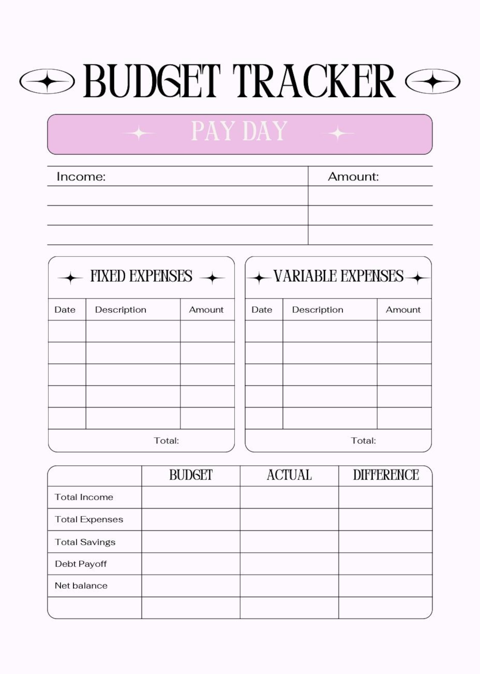 Digital Budget Planner - Etsy