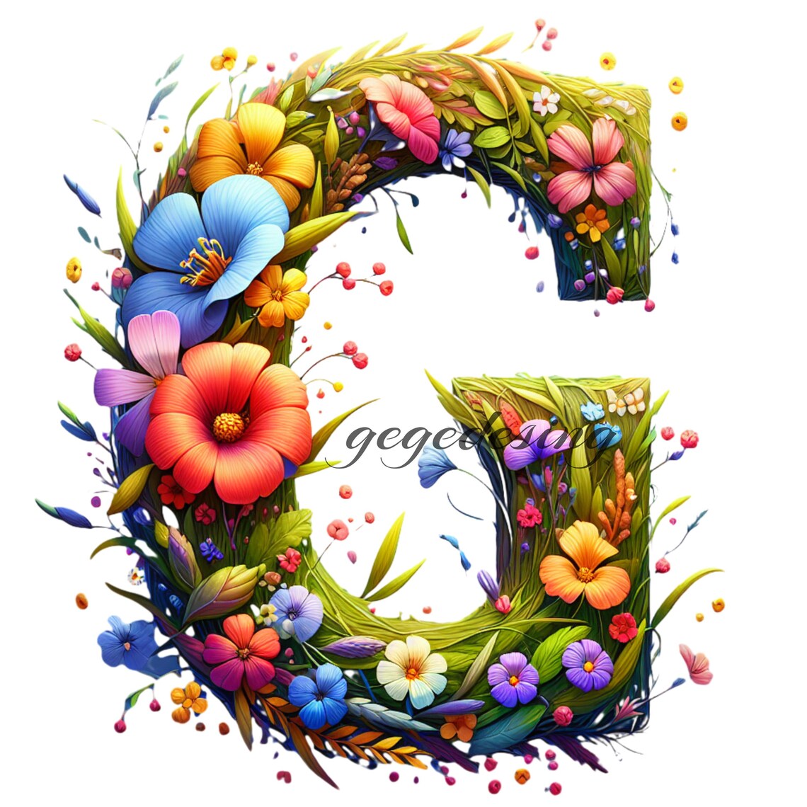 Letter G Png, Letter G Sublimation Design, Girly, Spring Letter G ...