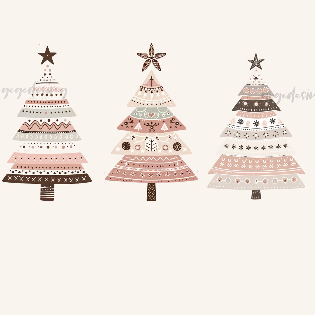 Boho Png Christmas Tree Wallpaper, Digital Download Christmas Tree ...