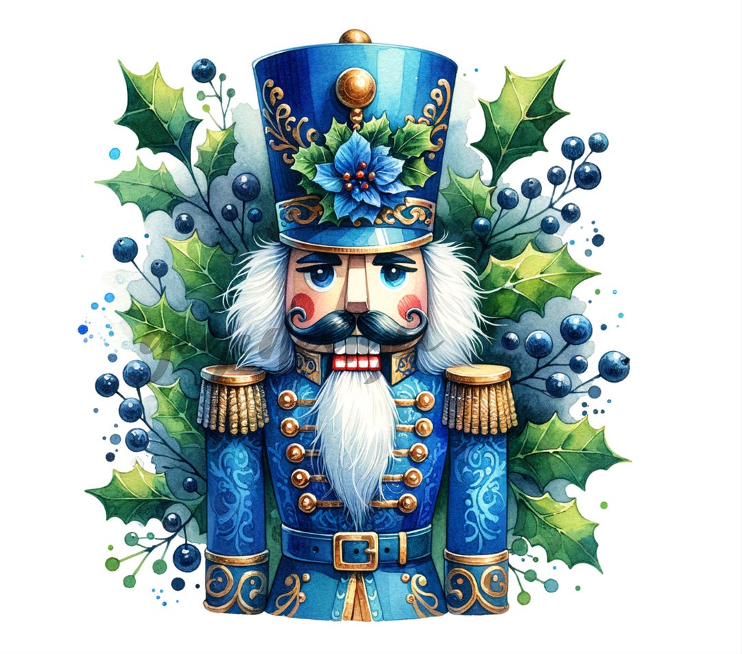 Blue Christmas Nutcracker Png File (digital Download) - Etsy