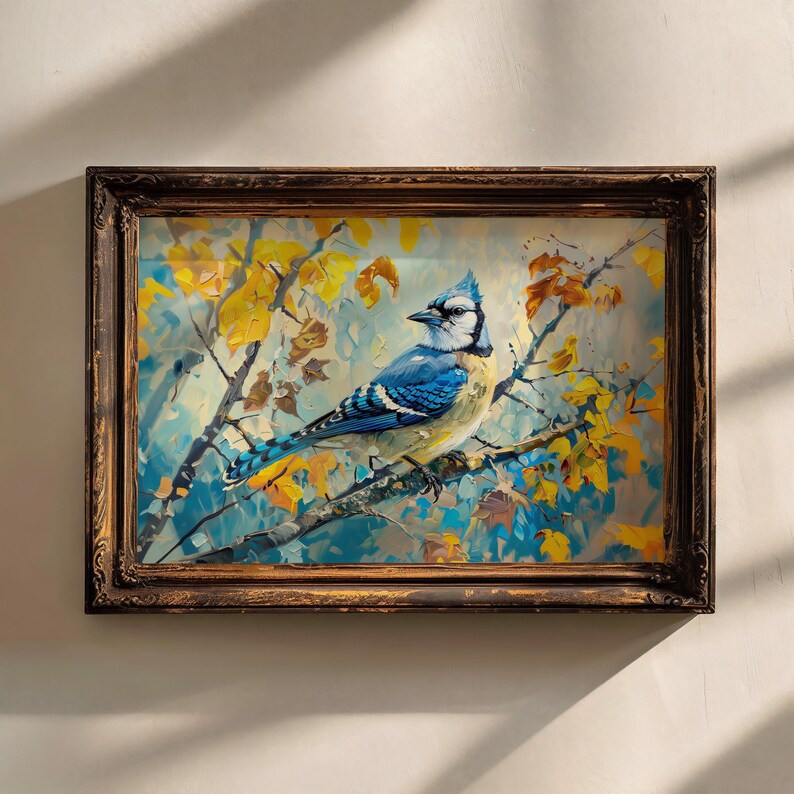 Blue Jay Fine Art Print | Autumn Bird Wall Decor | Canada Wildlife ...