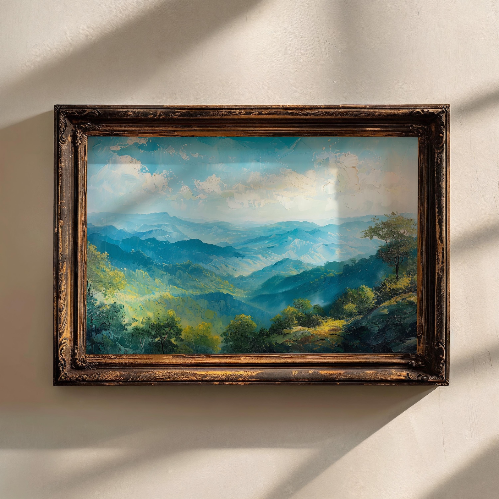 Blue Ridge Mountains Painting of Shenandoah National Park Wall Art of ...