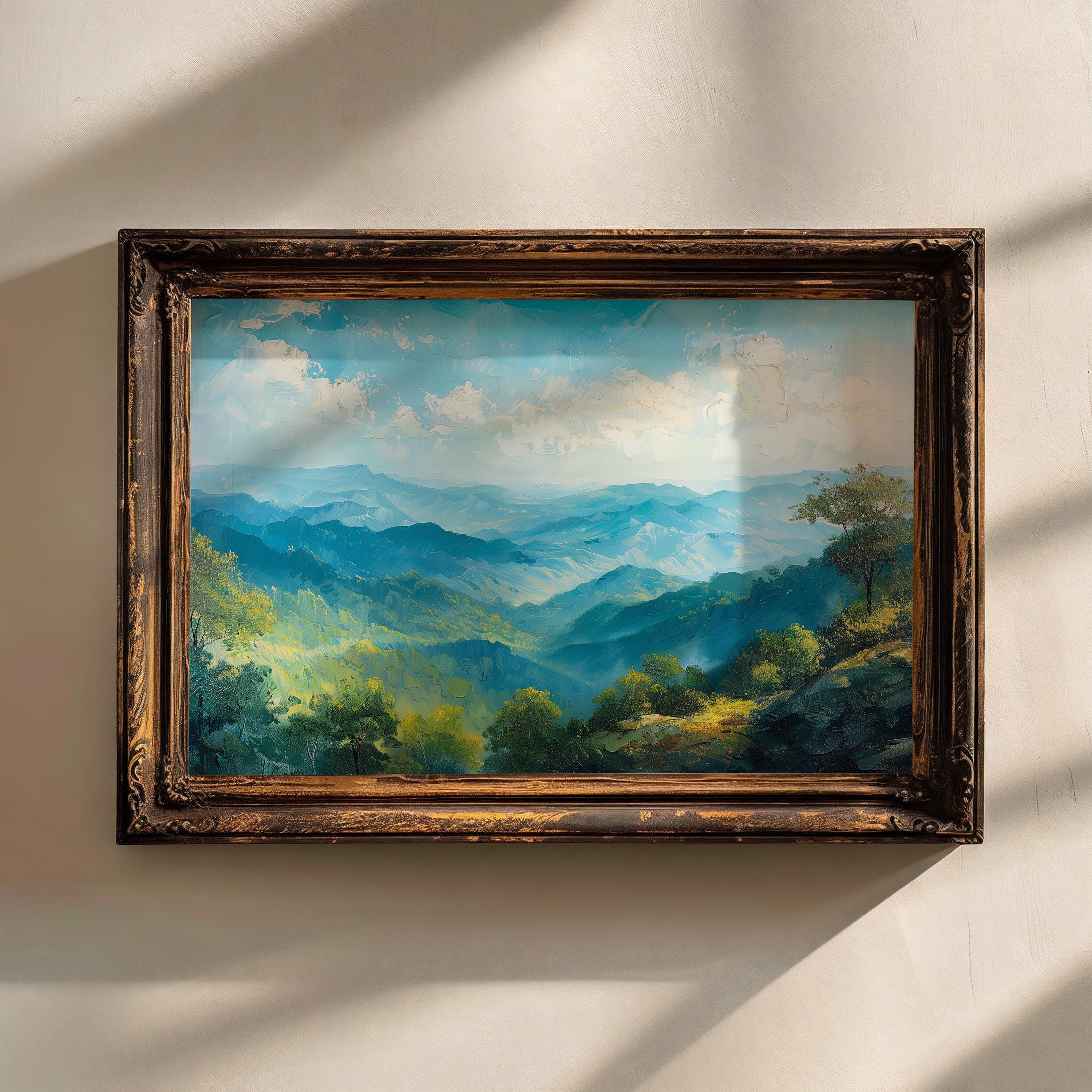 Blue Ridge Mountains Painting of Shenandoah National Park Wall Art of ...