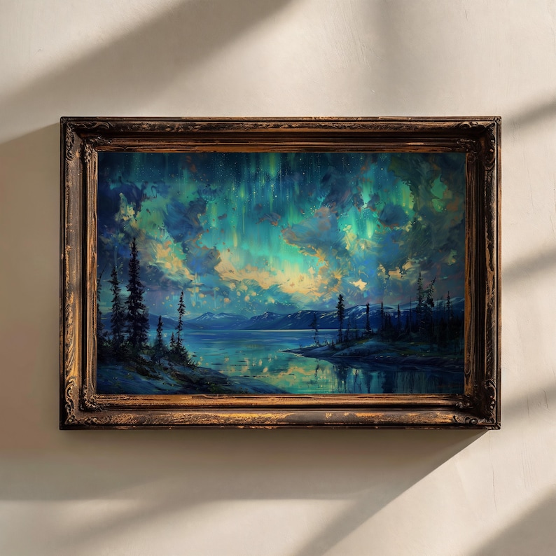 Aurora Borealis Art Print | Yellowknife, Canada Landscape Wall Art ...