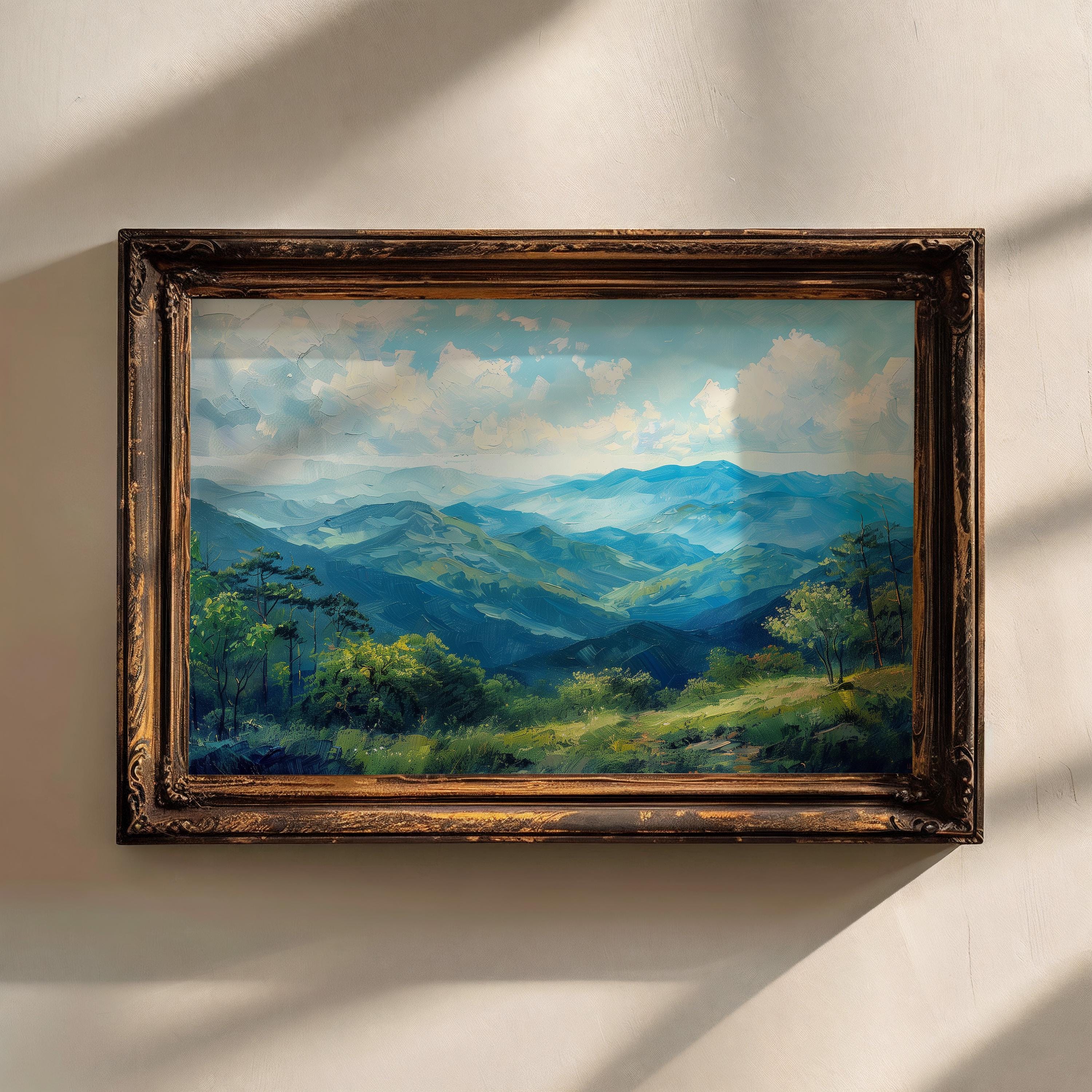 Blue Ridge Mountains Print of North Carolina Landscape Wall Art ...