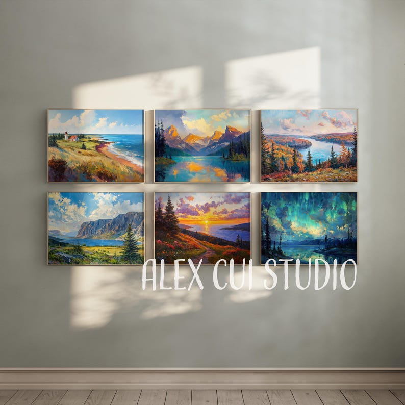 Prince Edward Island Coastal Painting, Red Sand Beach Sunset Art Print ...