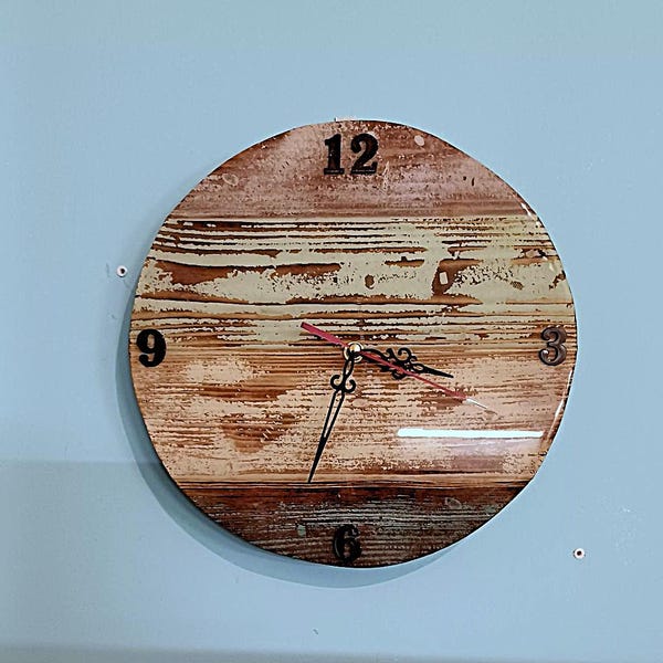 Distressed Clock - Etsy