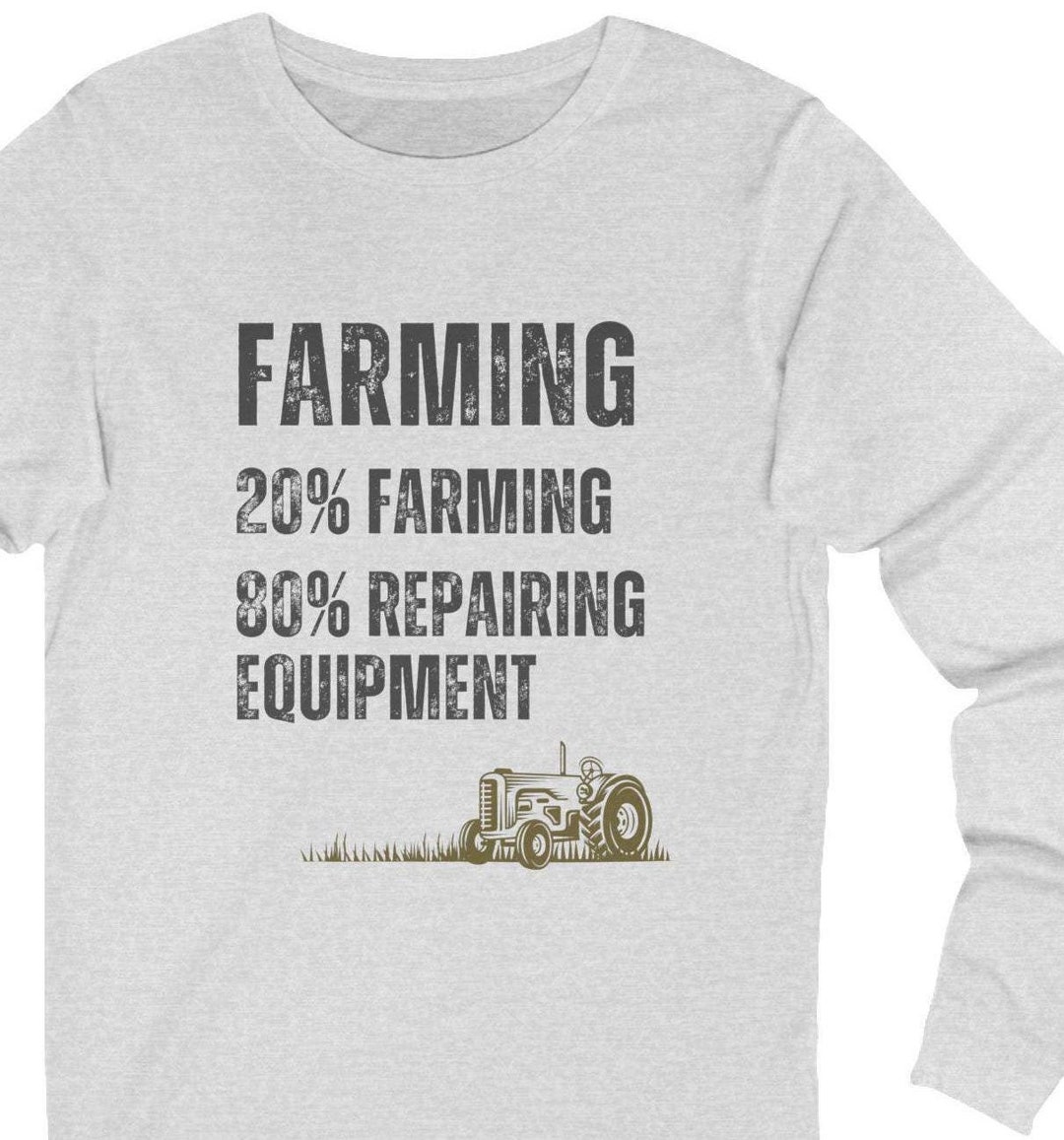 Funny Farmer Shirt Long Sleeve Tractor Shirt for Farm Life on the Farm ...