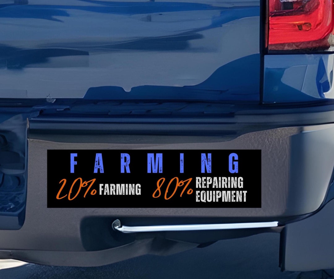 Funny Farmer Bumper Sticker for Truck Country Life Gift for Farm Life ...