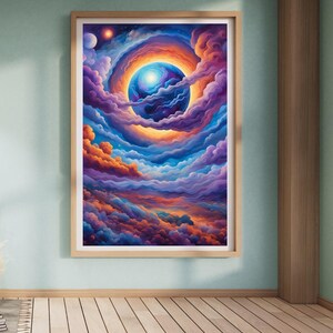 Celestial Harmony in Cosmic Clouds - Etsy