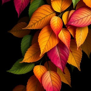 Vibrant Autumn Leaves - Colorful Fall Foliage Photography - Etsy