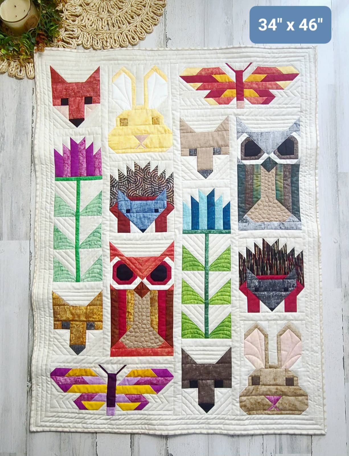 FANCY FOREST Baby Quilt // Pattern by Elizabeth Hartman // Handmade by ...