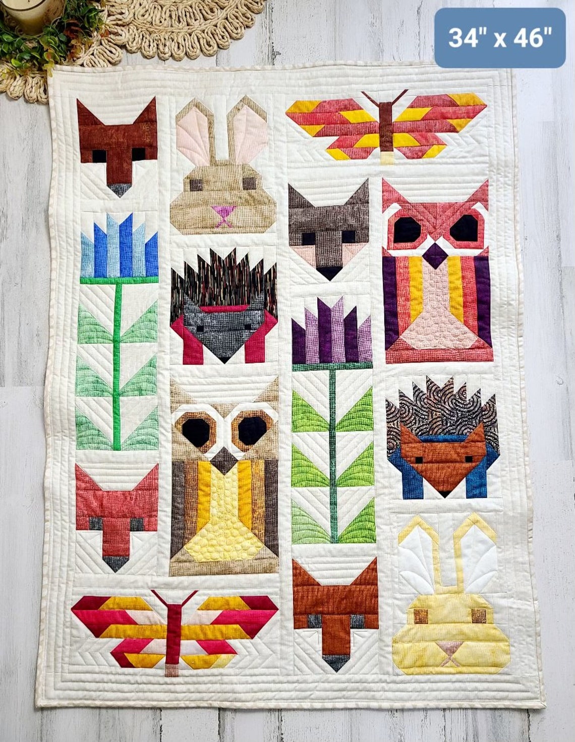 FANCY FOREST Baby Quilt // Pattern by Elizabeth Hartman // Handmade by ...