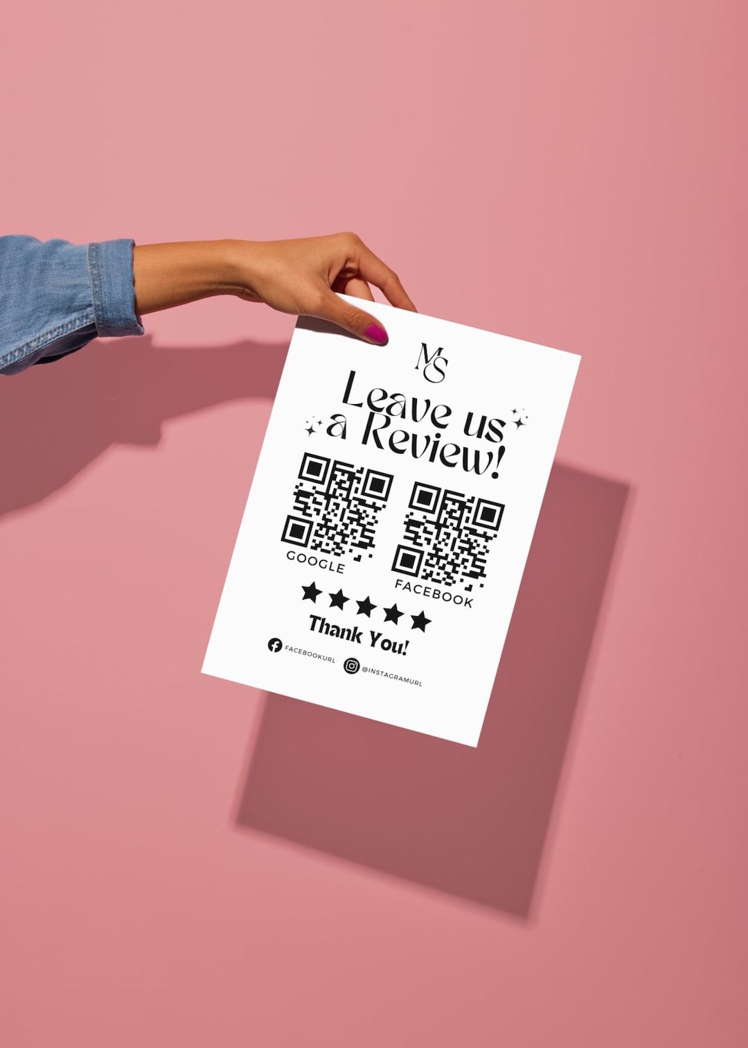 Editable QR Code Review Flyer Template QR Code Review Request for ...