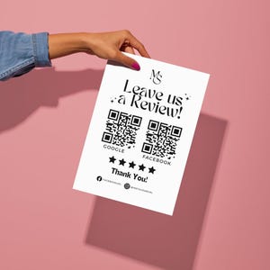 Editable QR Code Review Flyer Template QR Code Review Request for ...