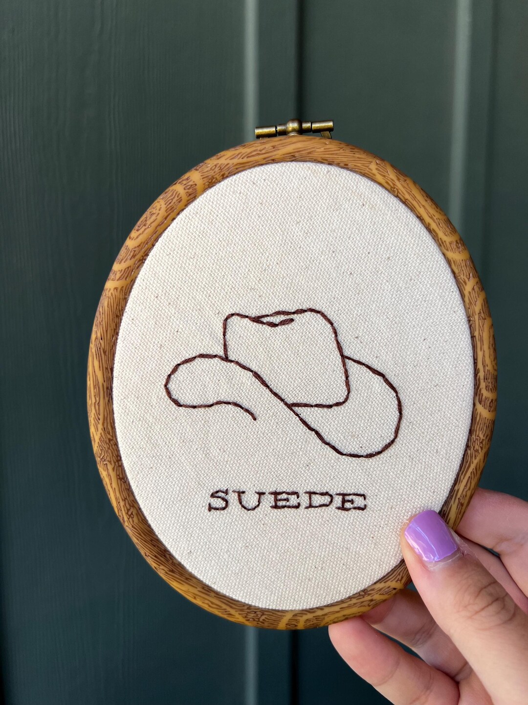 Hand Embroidered Cowboy Hat Hoop: Custom Western Nursery Decor - Etsy