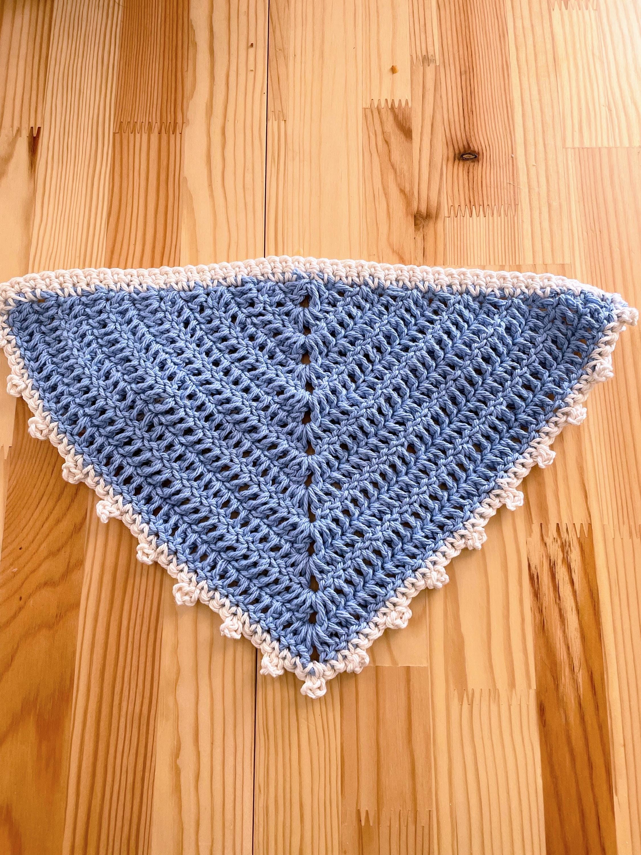 Periwinkle and Ivory Crochet Bandana **only One of Each Color** - Etsy