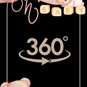 360 Photobooth Overlay Template, “oh Baby” Baby Shower Template, Baby ...