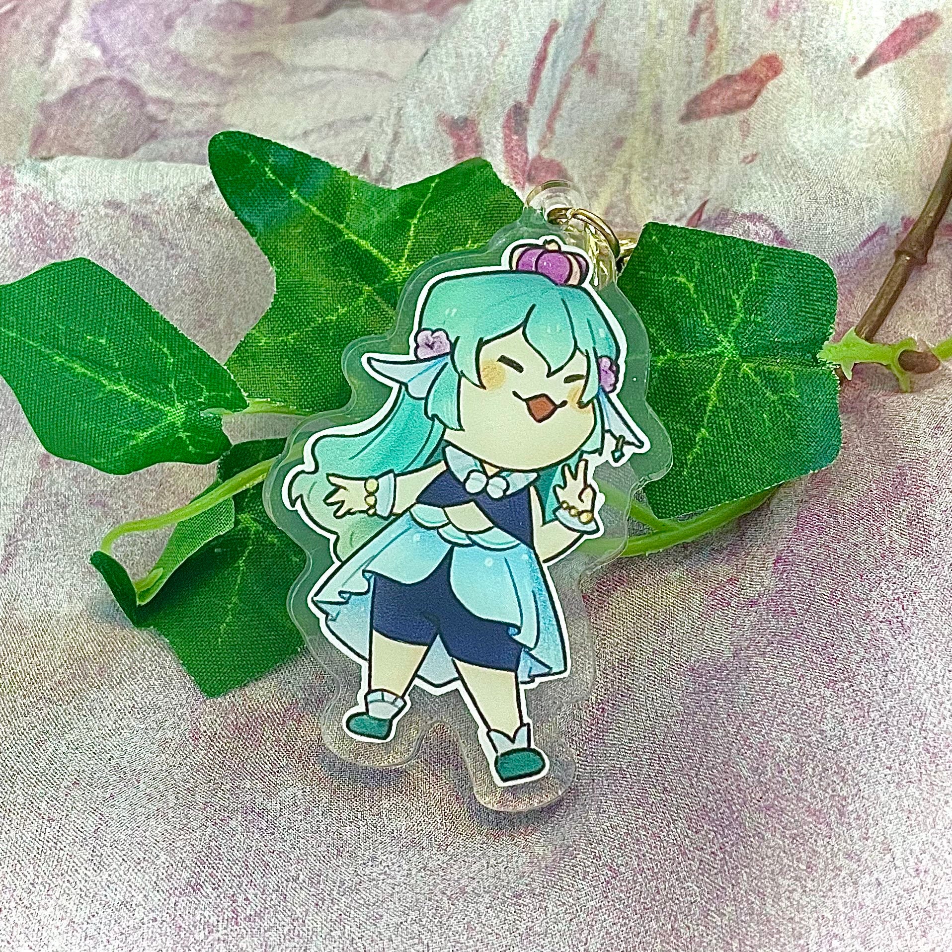 Nijisanji Lazulight and Ethyria Acrylic Gold Clasp Charms - Etsy