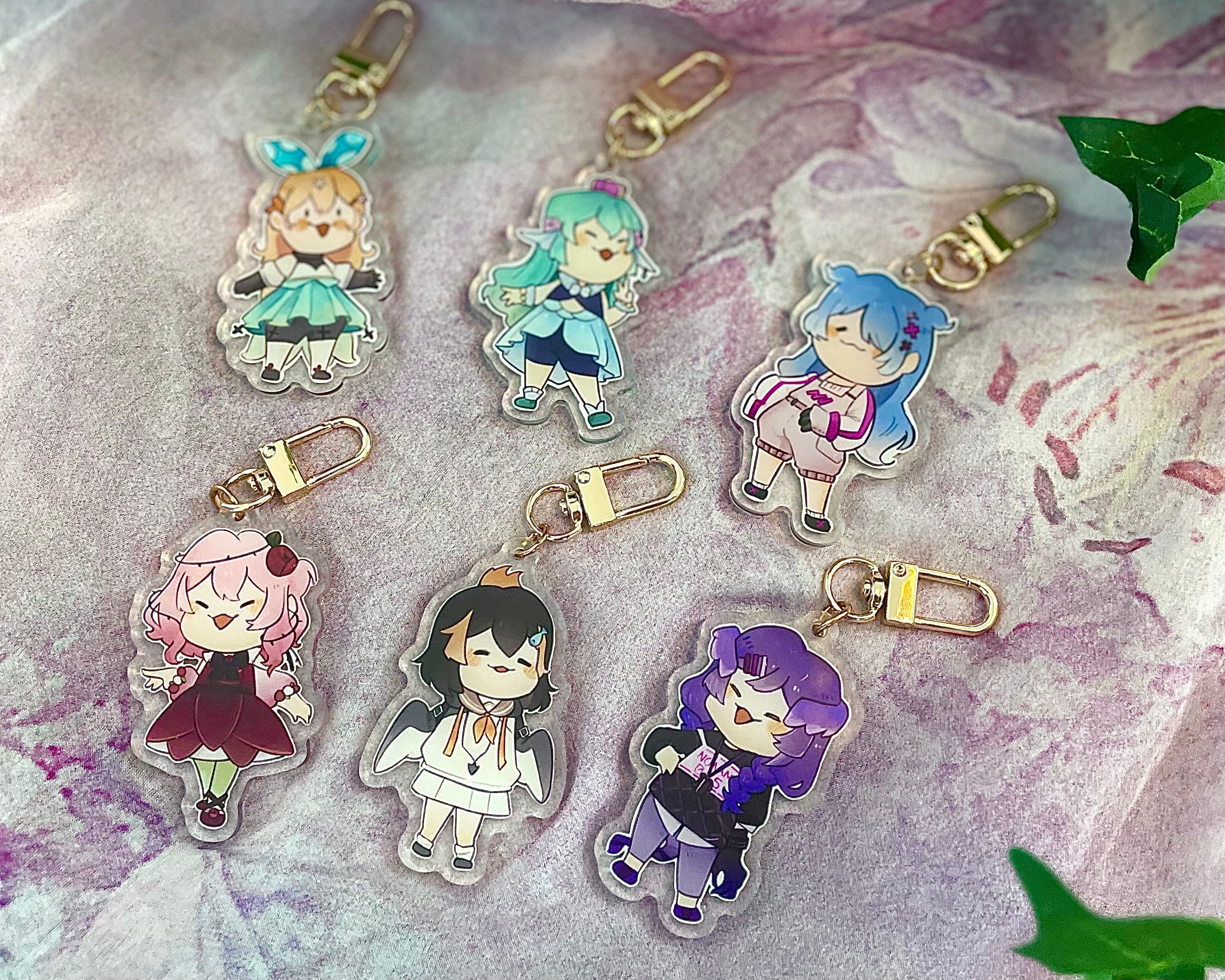 Nijisanji Lazulight and Ethyria Acrylic Gold Clasp Charms - Etsy