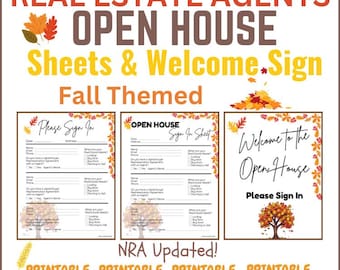 Printable Winter Penguin Themed Open House Sign in Sheets and Welcome ...