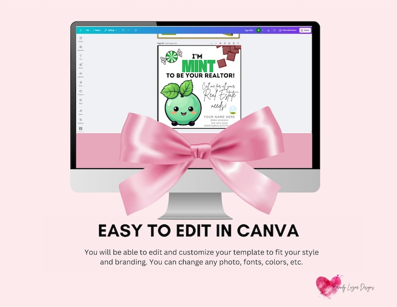 Realtor Pop by Tag: Mint Gift, Real Estate Marketing (canva Template ...