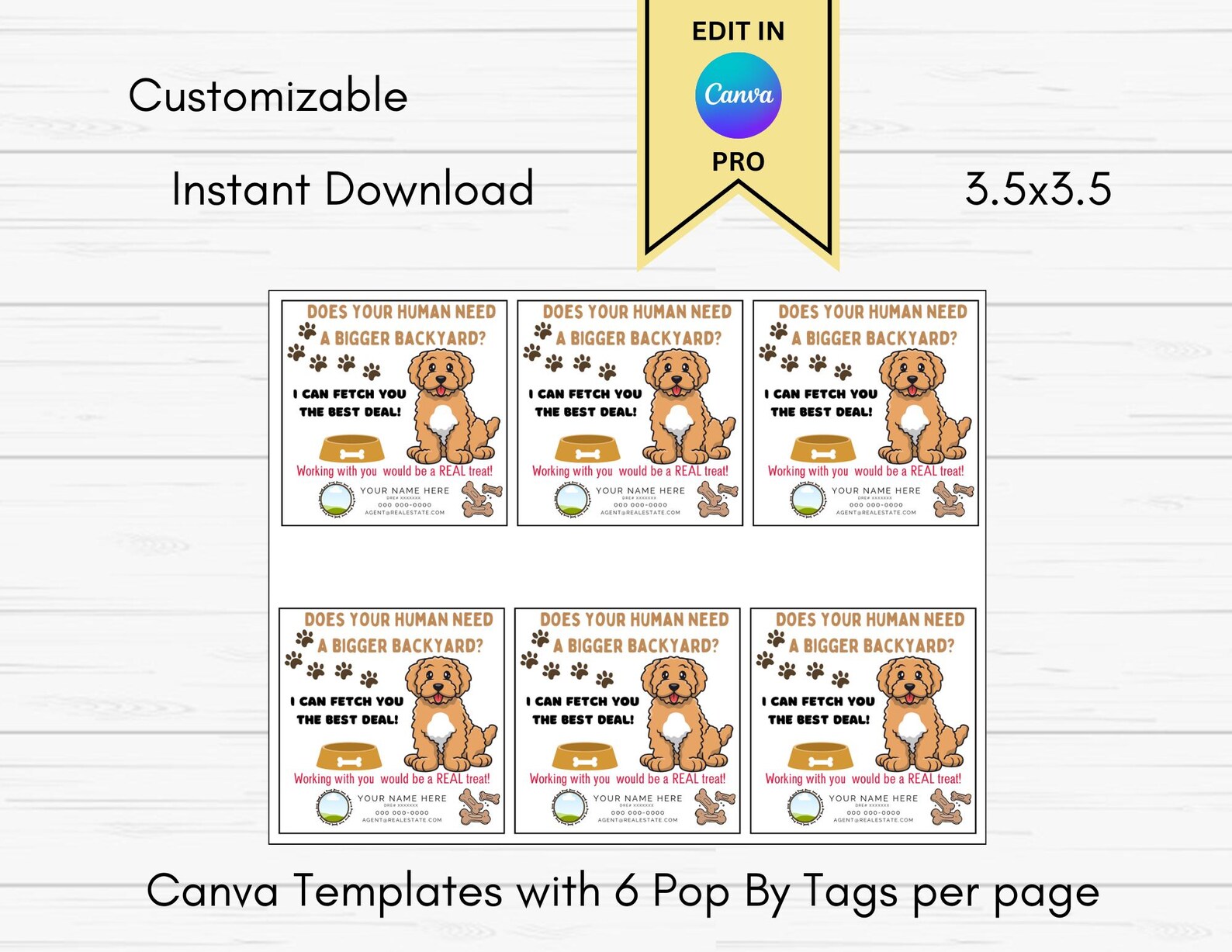 Dog Treats Editable Pop Bys | Dog Parks | BE the HIT With Dog Lovers! | Real Estate Pop Bys ...