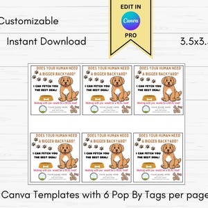 Dog Treats Editable Pop Bys | Dog Parks | BE the HIT With Dog Lovers! | Real Estate Pop Bys ...