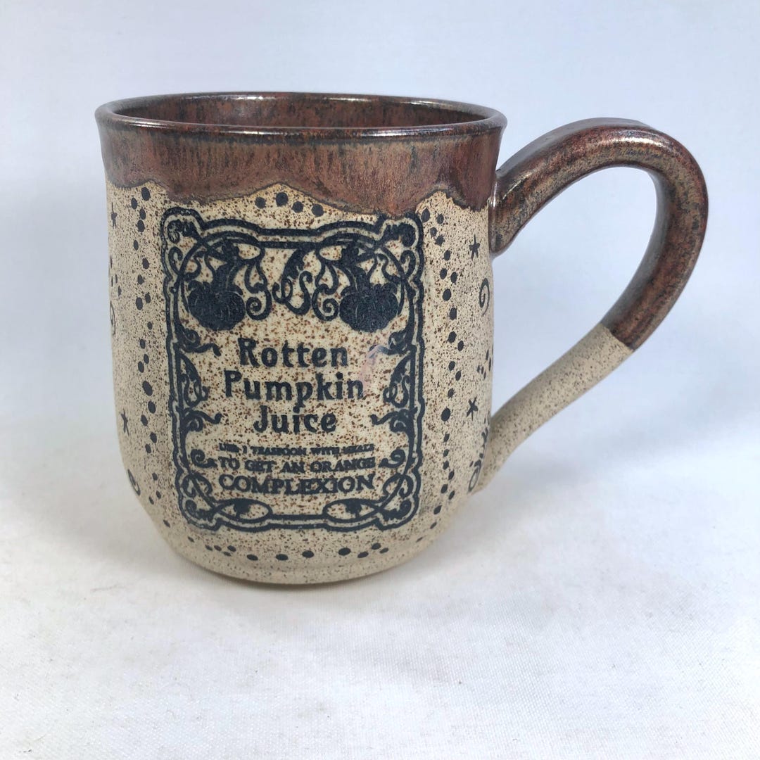 Pottery, Handmade, Stoneware Mug, Pumpkin, Potion, Halloween, Beige ...