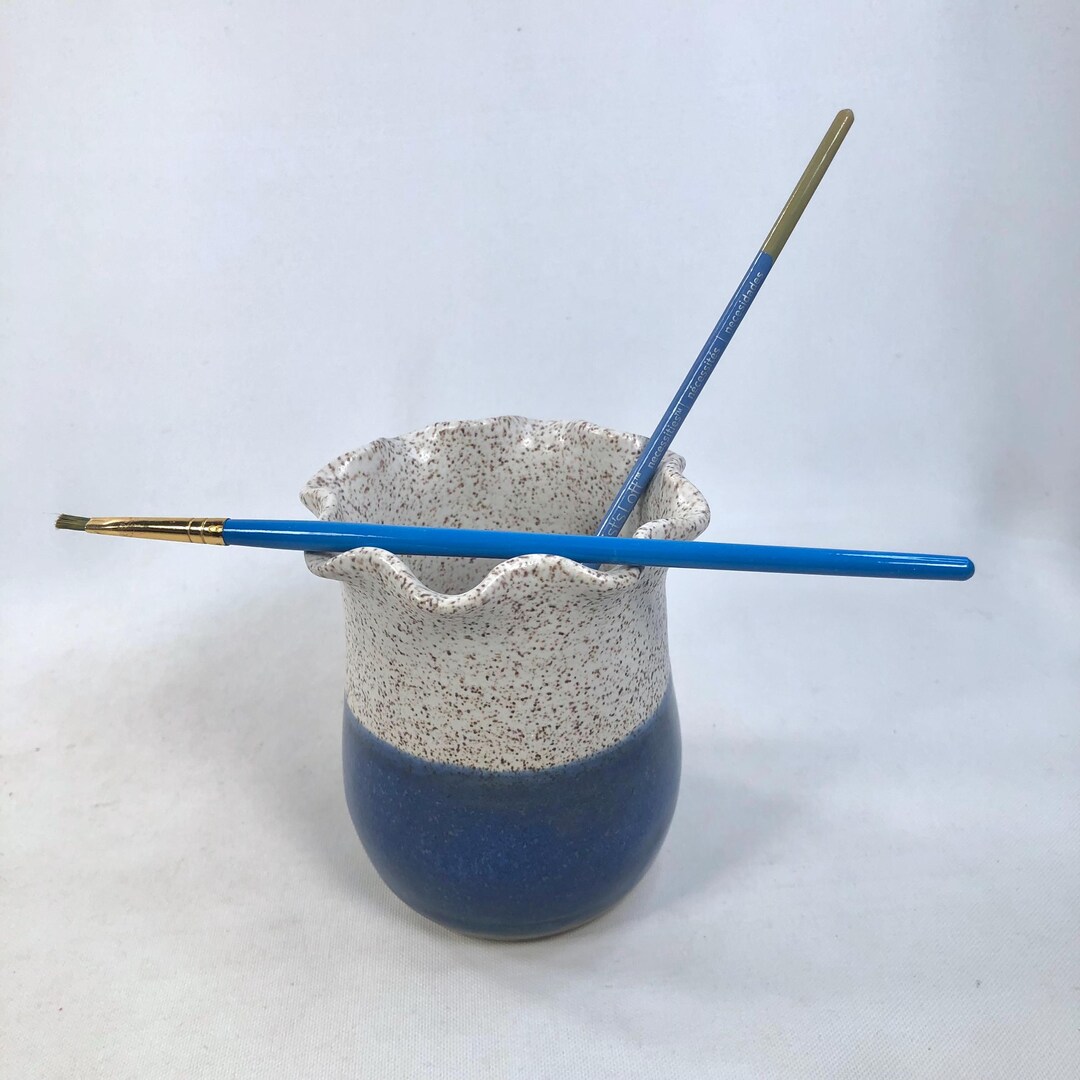 Pottery, Handmade, Watercolor Painting, Paintbrush Holder, Ceramic Cup ...