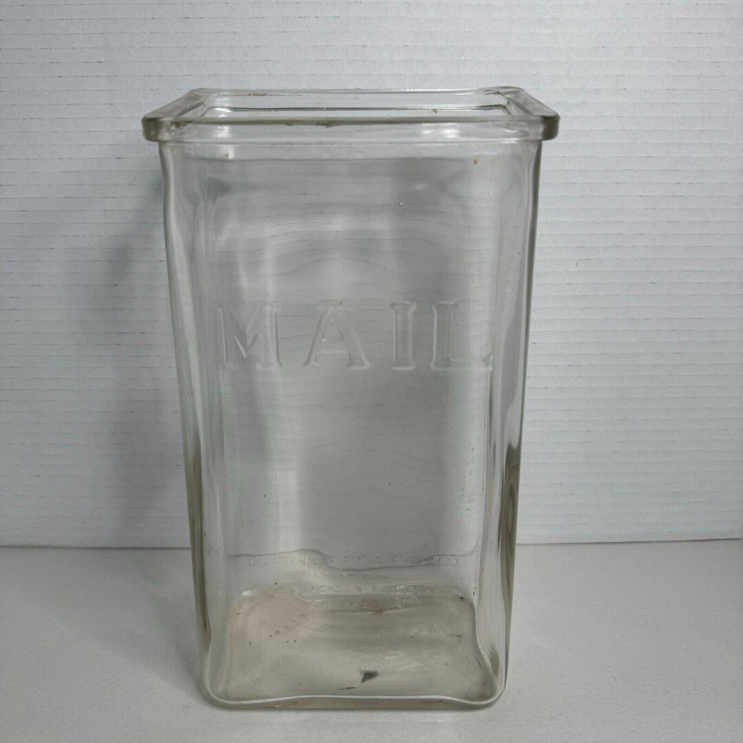 Vintage Glass Holton's Visible Mailbox Mail Chicago ILL No Lid Postal ...