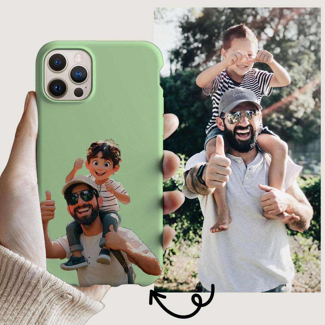 Custom Pixar Style Portrait Phone Case:personalized Cartoon Family Art ...