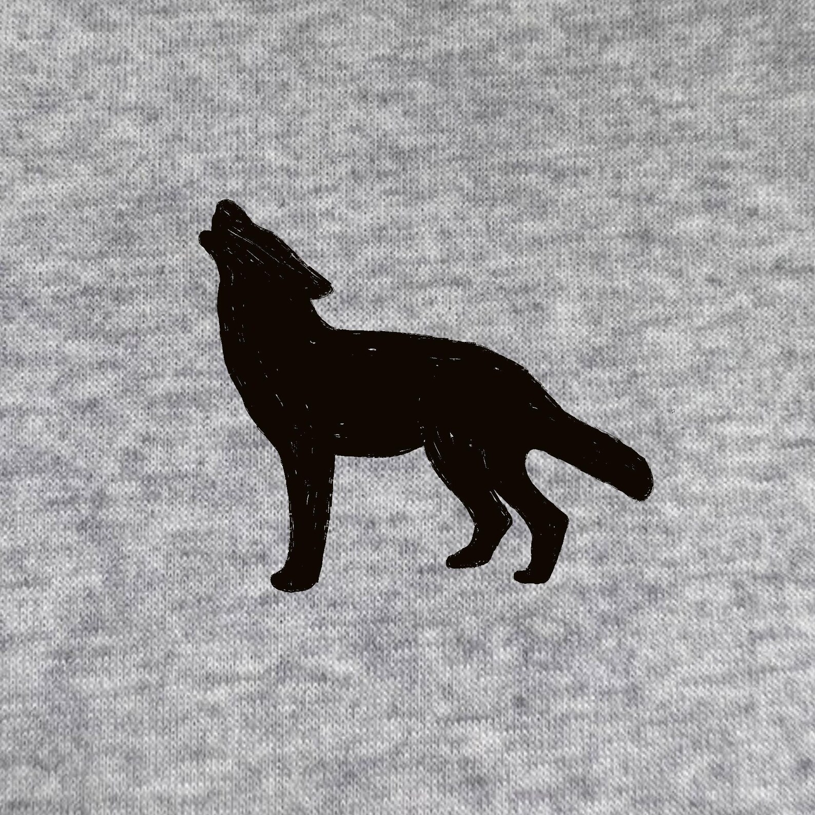 Embroidered Wolf Shirt, Youth and Adult, Minimalistic Embroidery ...
