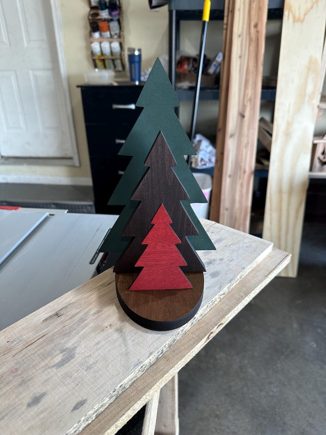 Reversable Rustic Tree Decoration. Set of Two. - Etsy