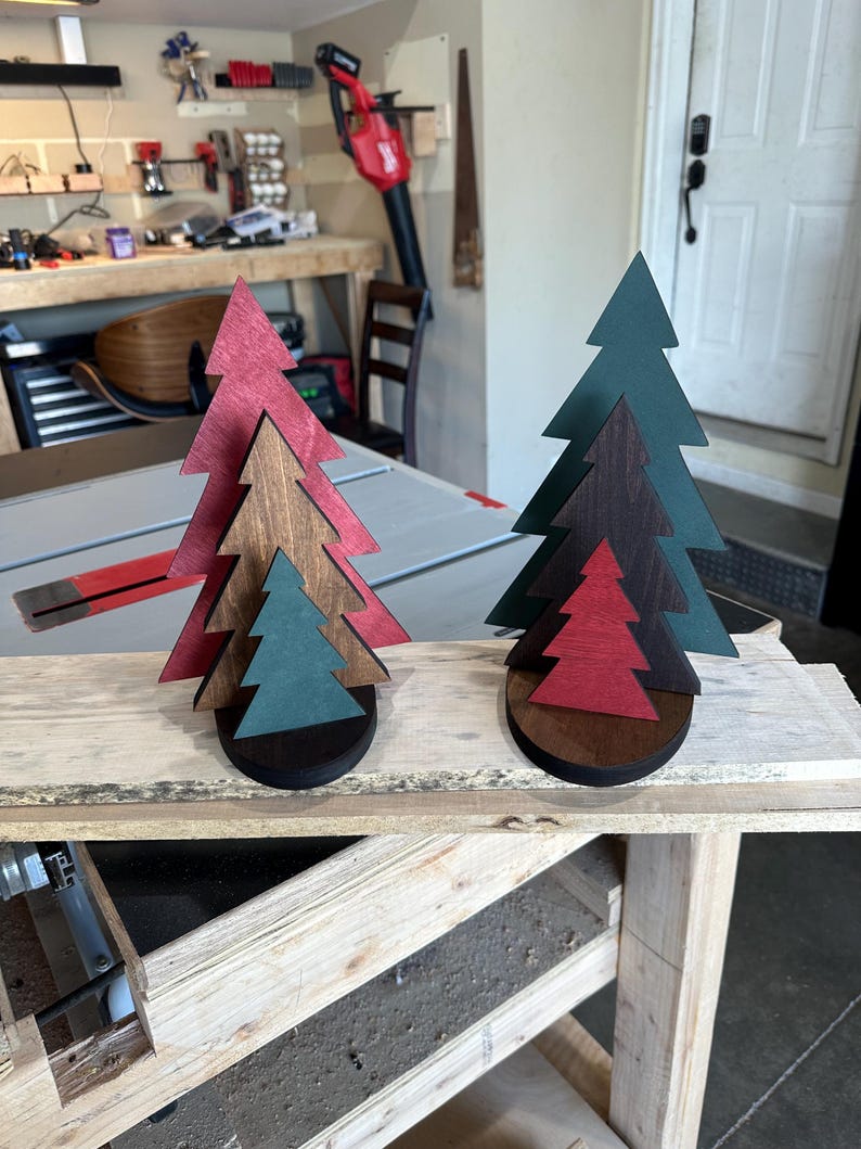 Reversable Rustic Tree Decoration. Set of Two. - Etsy