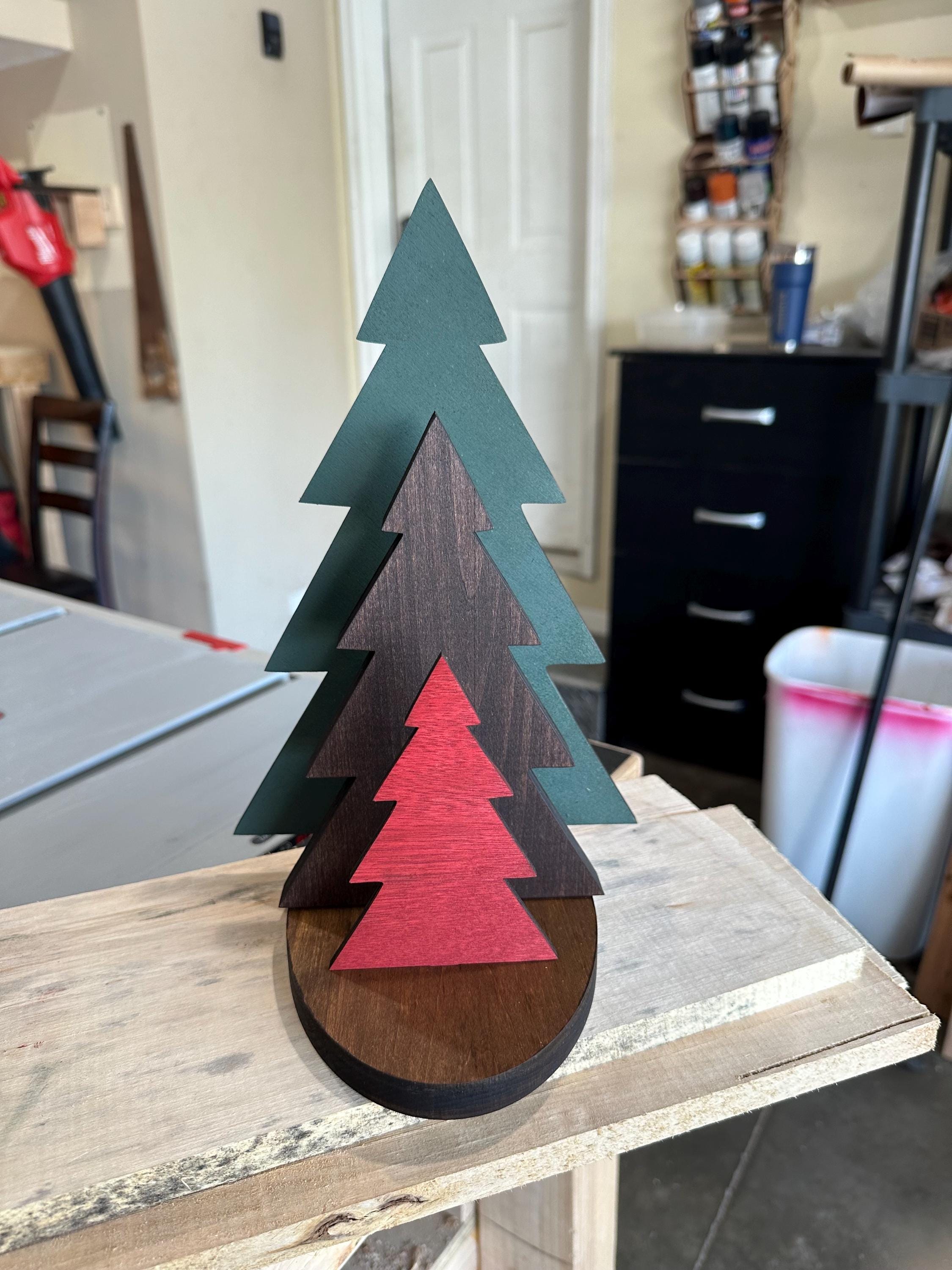 Reversable Rustic Tree Decoration. Set of Two. - Etsy