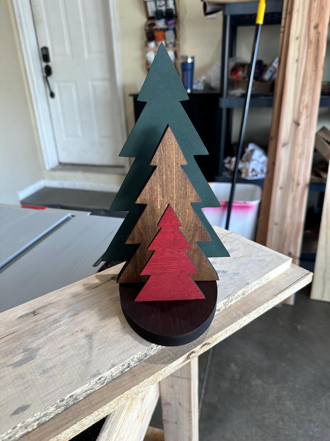 Reversable Rustic Tree Decoration. Set of Two. - Etsy