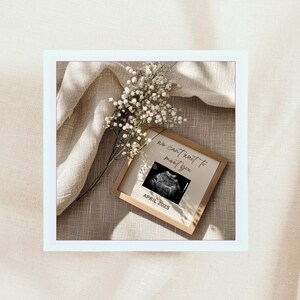 Neutral Pregnancy Announcement Digital Simple Minimalist Baby ...