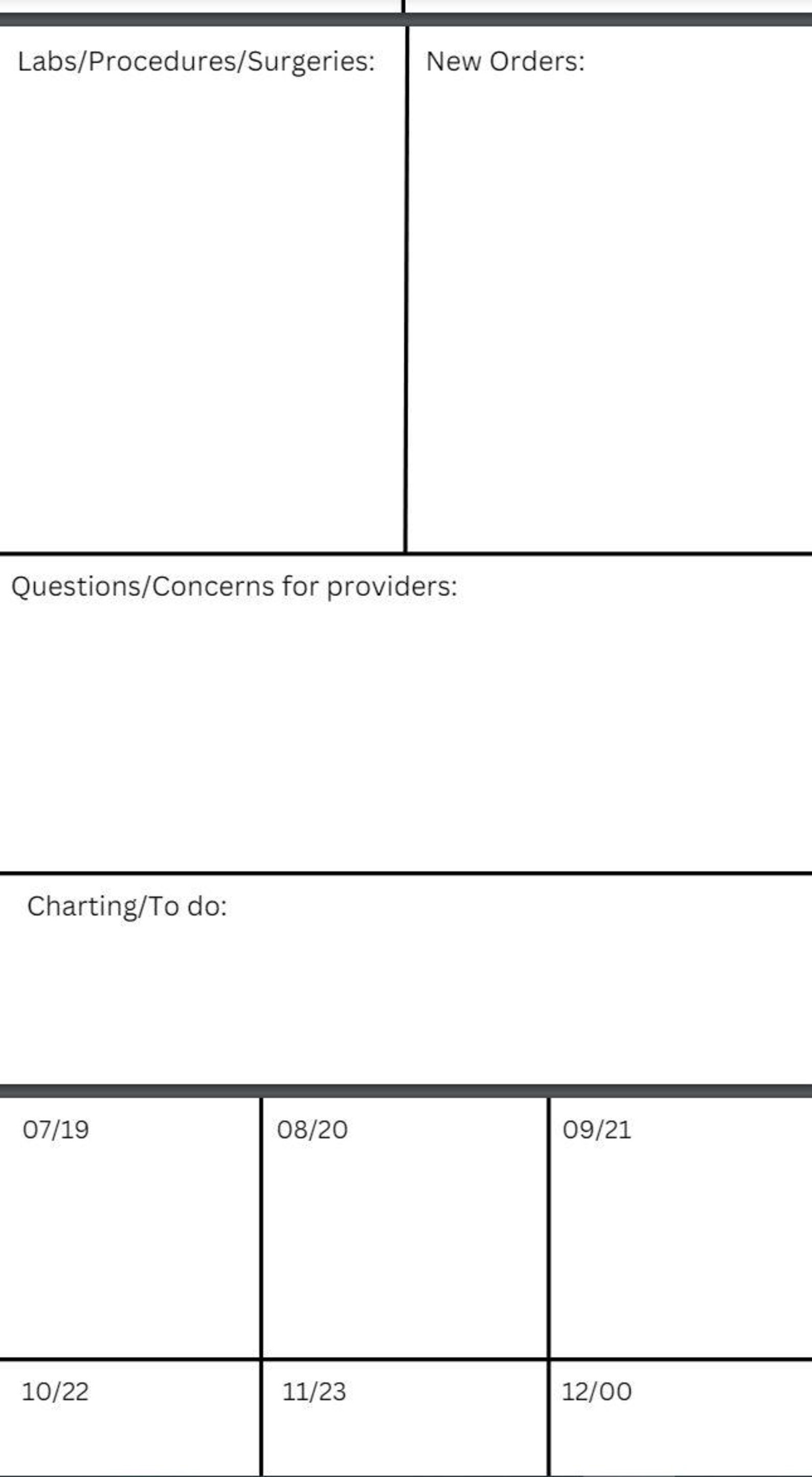 NICU, NICU Template, Report Sheet, Brain - Etsy