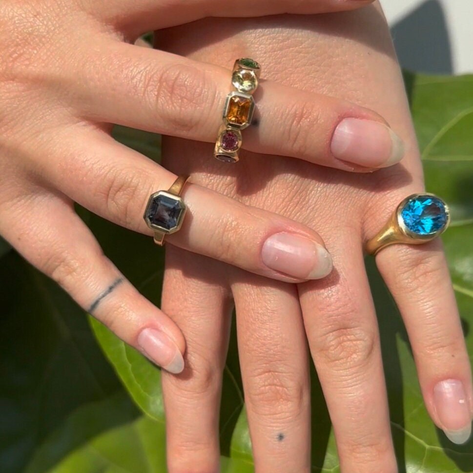 Five Stone Candy Ring - Etsy