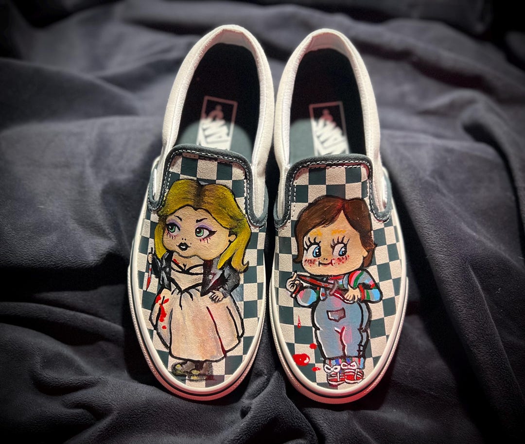 Kewpie Chucky and Tiffany Custom Vans - Etsy