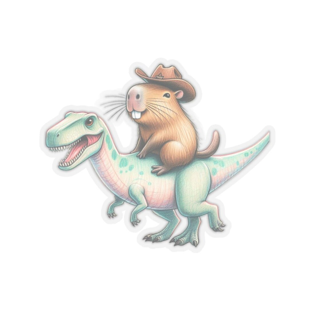 Capybara, Cowboy, Dinosaur, Fun Kiss-cut Stickers - Etsy
