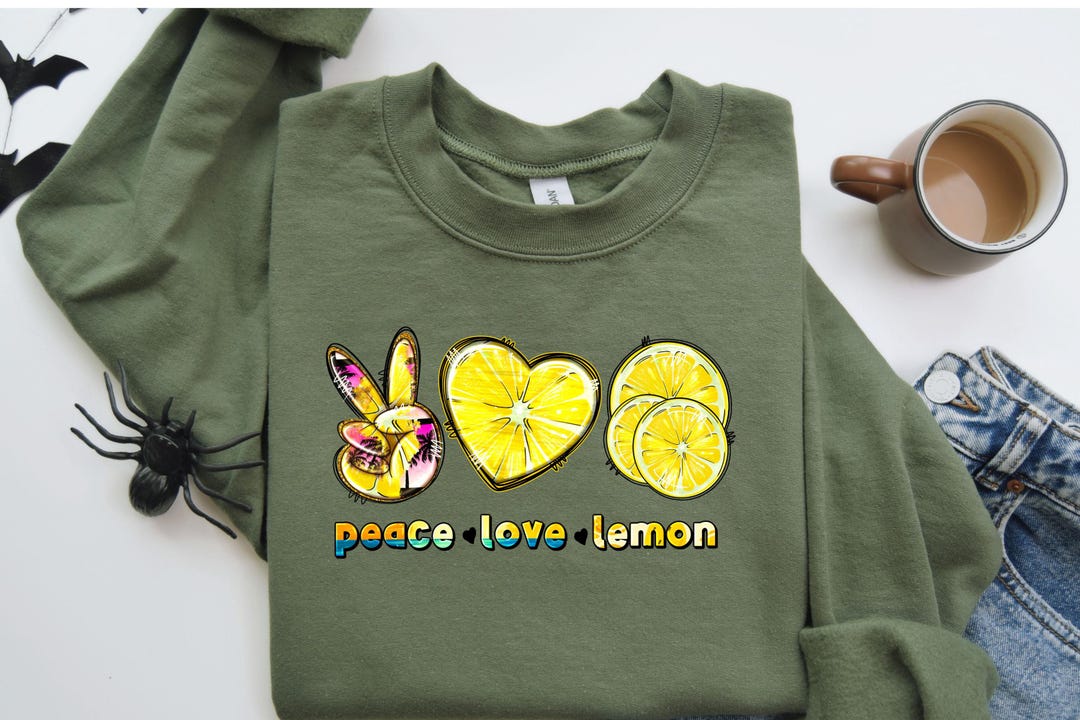 Peace Love Lemons Sweat, Lemon Lovers Sweat, Lemon Sweat, Fruit Sweat ...