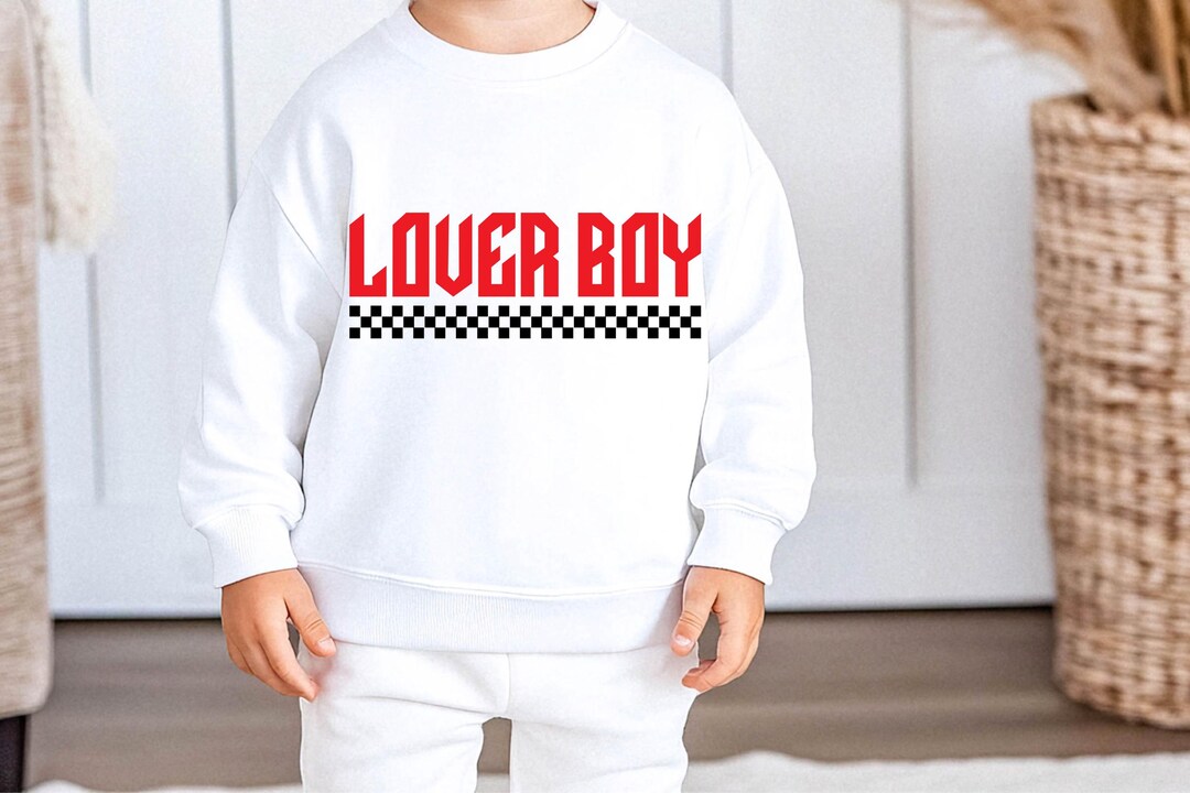 Lover Boy Sweat, Boys Valentines Sweatshirt, Baby Boy Valenetines Day Outfit, Toddler Boy ...