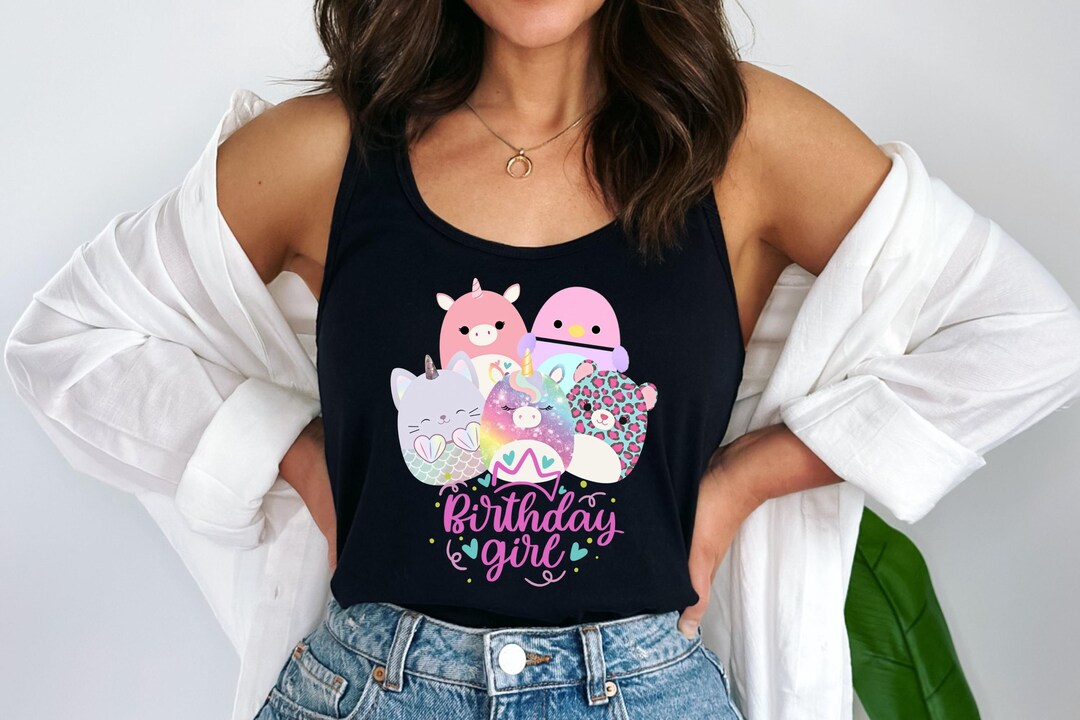 Squish Squad Tank Top, Cute Squishmallow Tank, Squishmallow Birthday ...