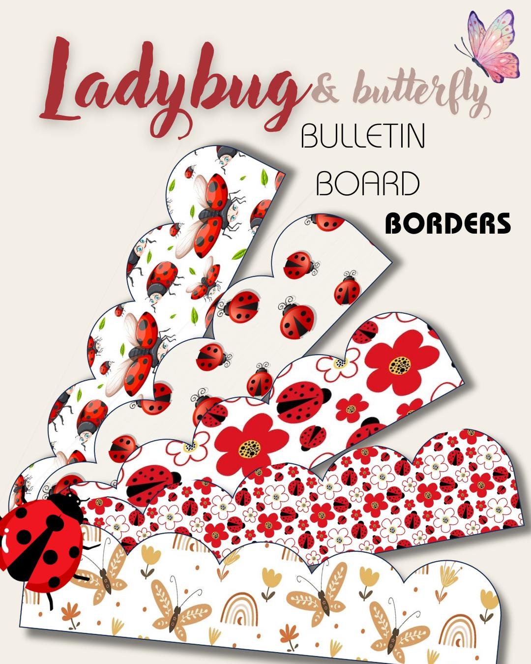 LADYBUG Bulletin Board Borders - Etsy
