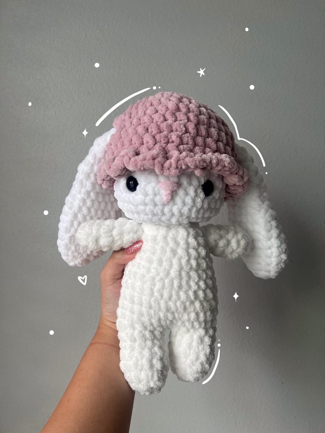 Crochet Lovely Bunny Stuffed Plush Animal - Etsy