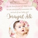 Muslim Baby Girl Birth Announcement || Editable Digital Template || Islamic Birth Announcement ...